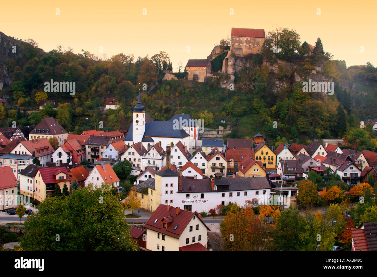 Germany Oberfranken Pottenstein village Stock Photo - Alamy
