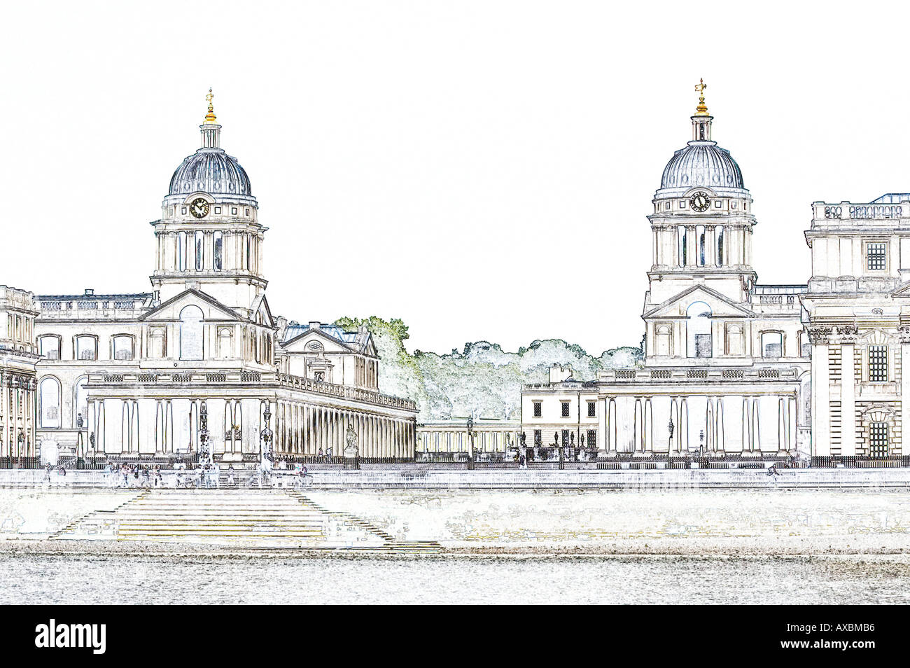 Pencil sketch of Greenwich Stock Photo - Alamy