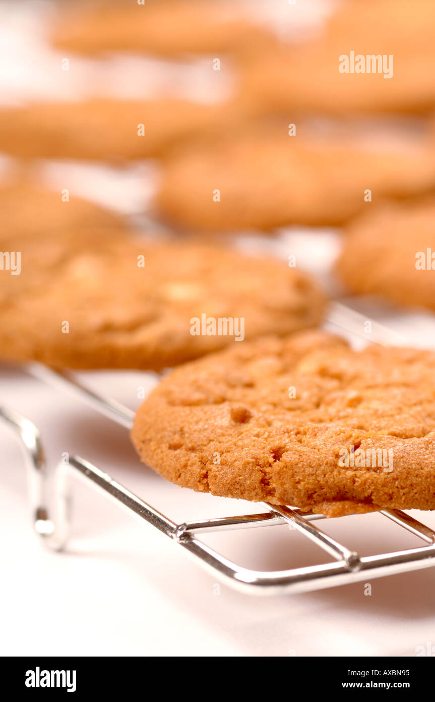 Biscuits on a cooling rack Stock Photo - Alamy