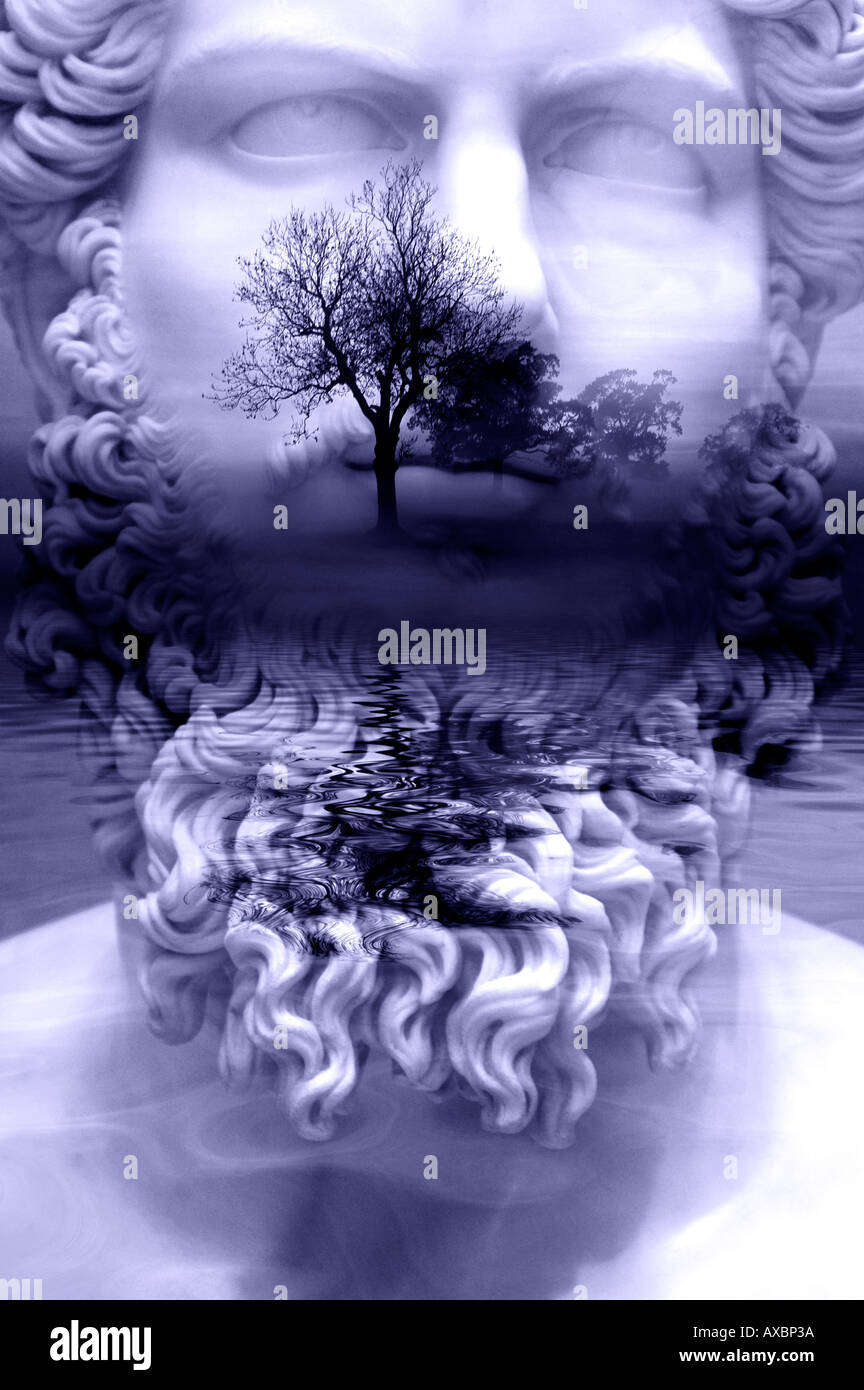 Statue marble romnesque trees combination hi-res stock photography and ...