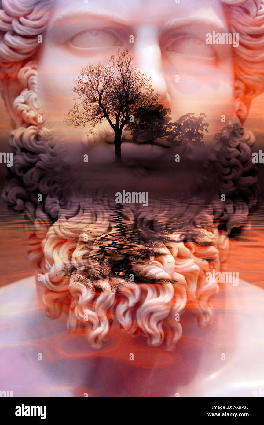 Statue marble romnesque trees combination hi-res stock photography and ...