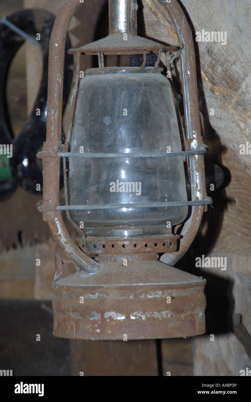old industrial oil lamp light hanging display yalding kent england uk ...