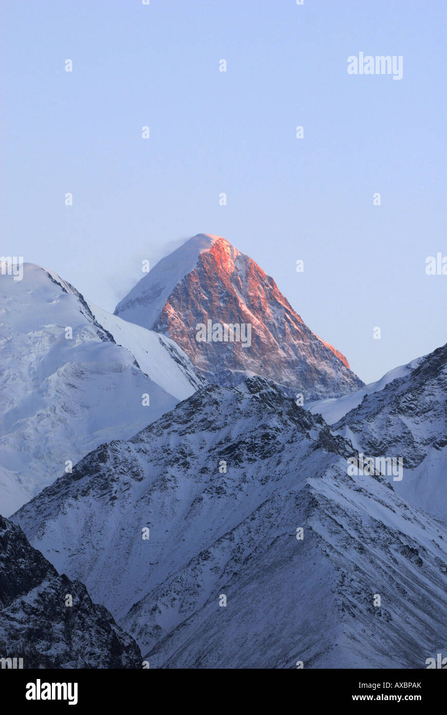 Khan Tengri in the Tienschan Mountains, Kazakhstan, TienSchan, Bayankol ...