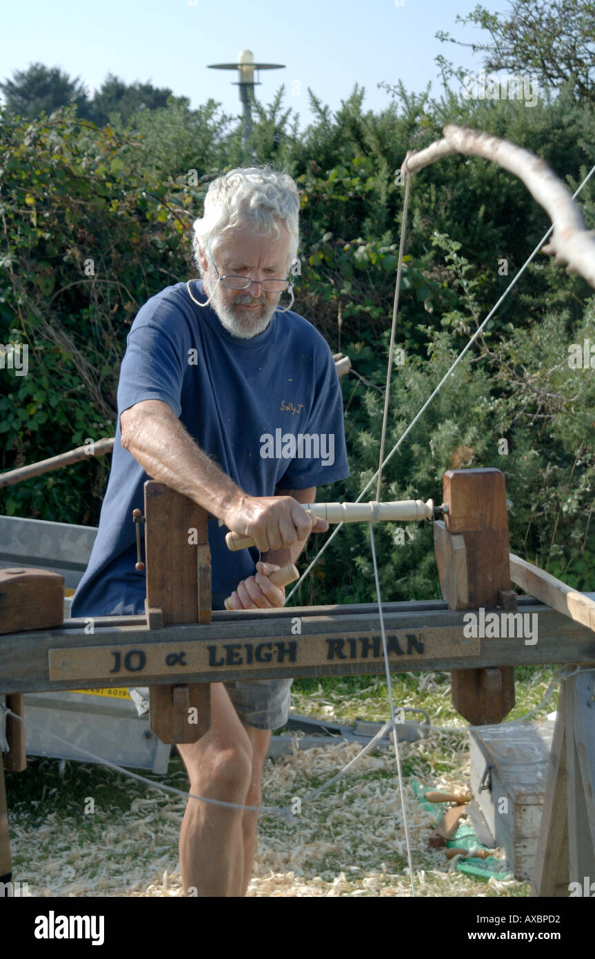 Traditional wood turning Stock Photo - Alamy