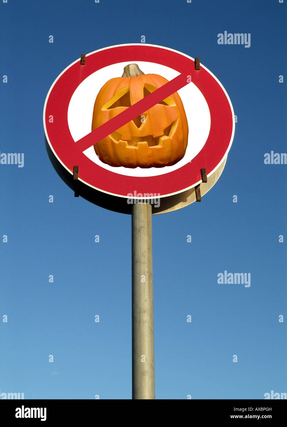traffic sign 'Halloween forbidden' Stock Photo - Alamy