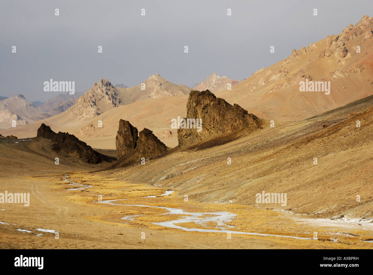landscape in the Pamir Mountains, Tajikistan, Pamir Mountains, Pamir ...