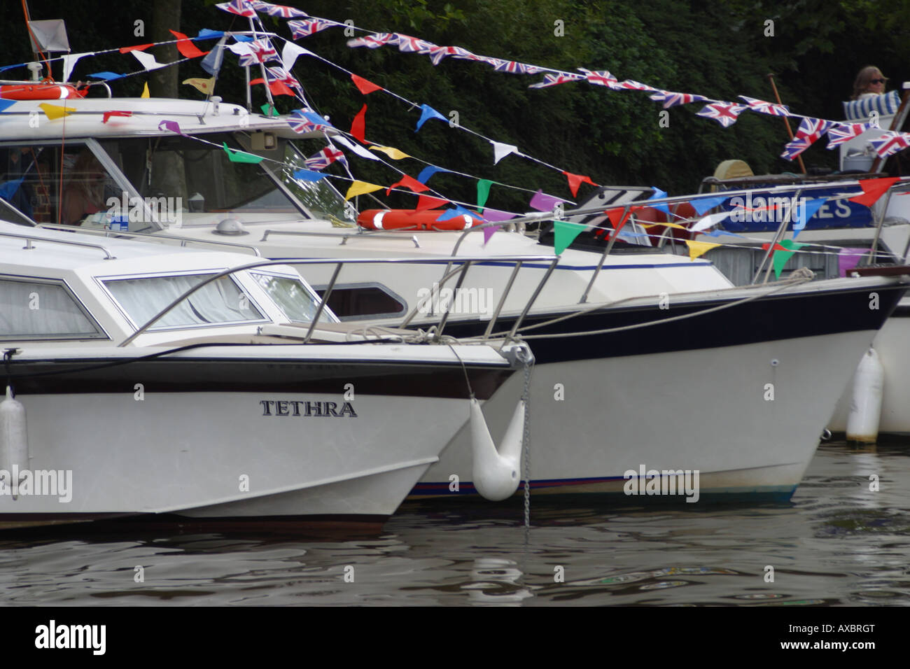 white pleasure boats boating floating moored cabin maidstone kent ...