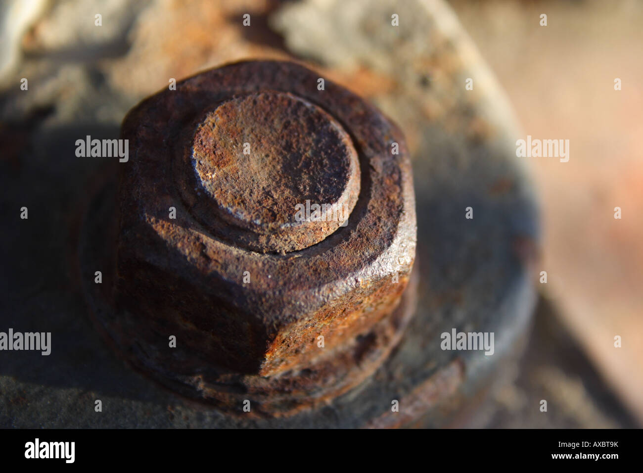 Closeup of a rusty bolt and nut Stock Photo - Alamy