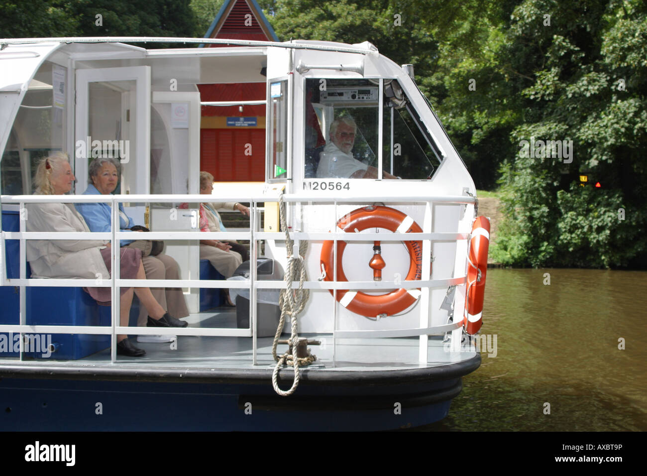 traditional passenger paddle river boat stern allington river medway ...