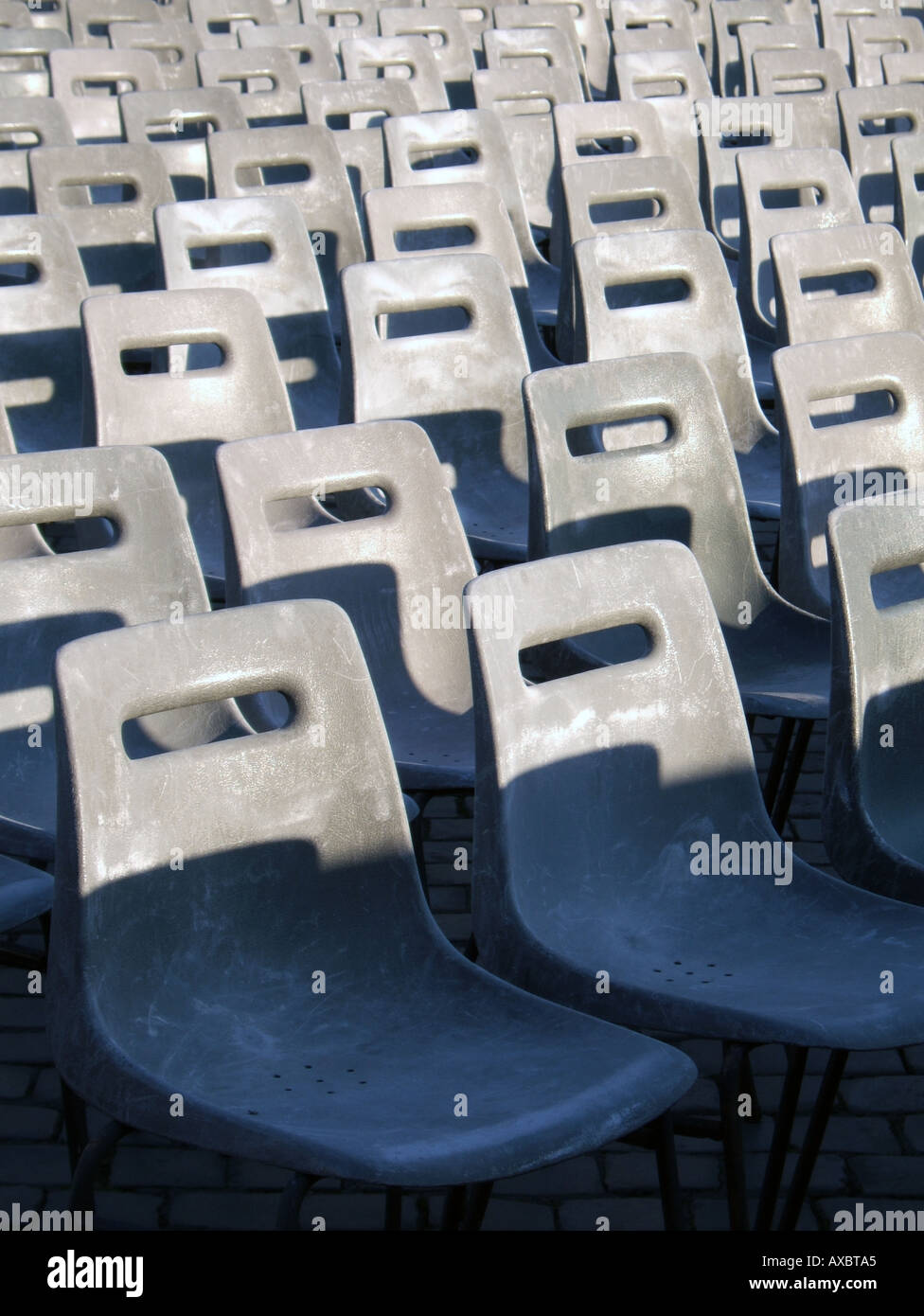 rows of empty chairs Stock Photo - Alamy