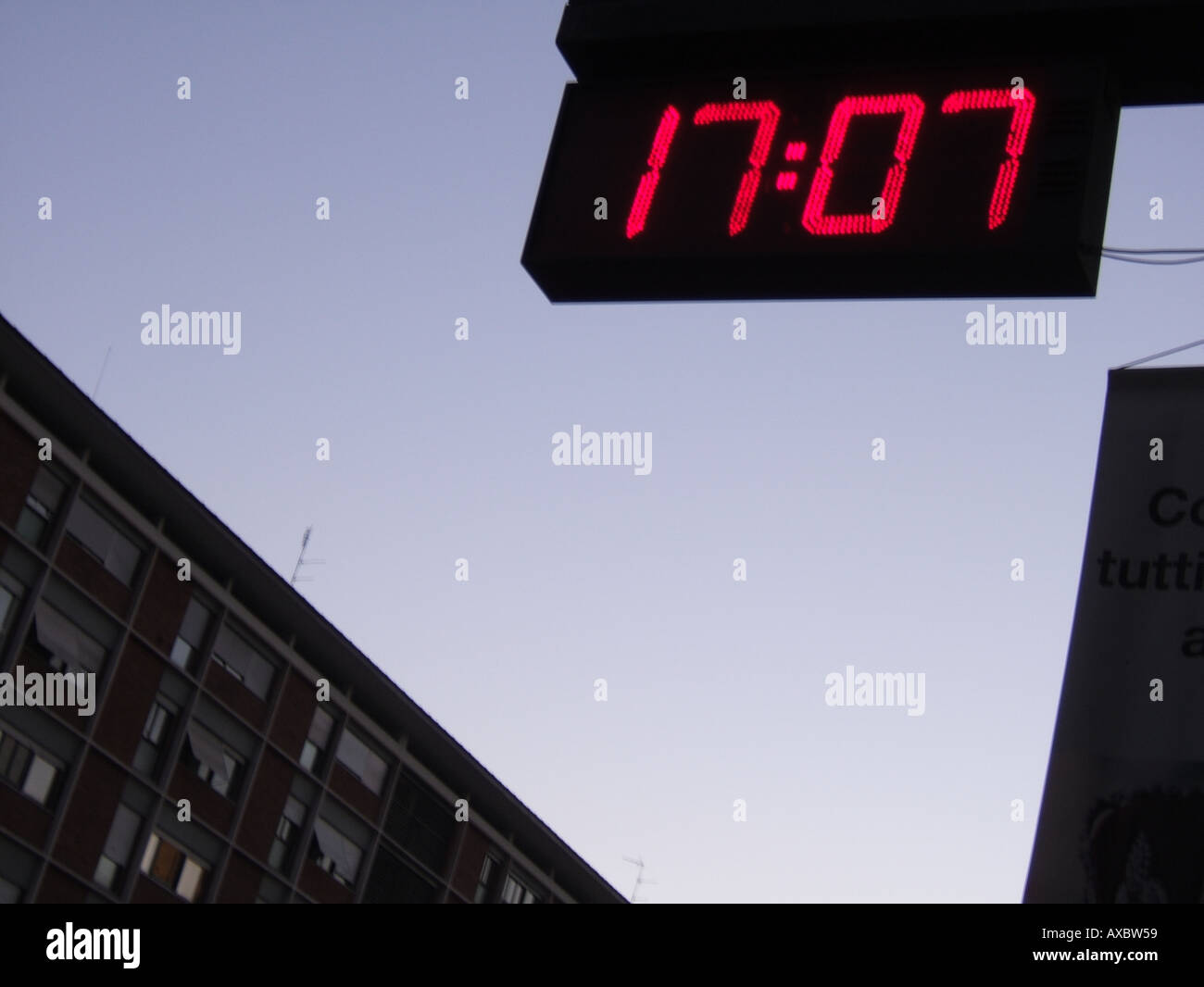 digital clock in city Stock Photo - Alamy