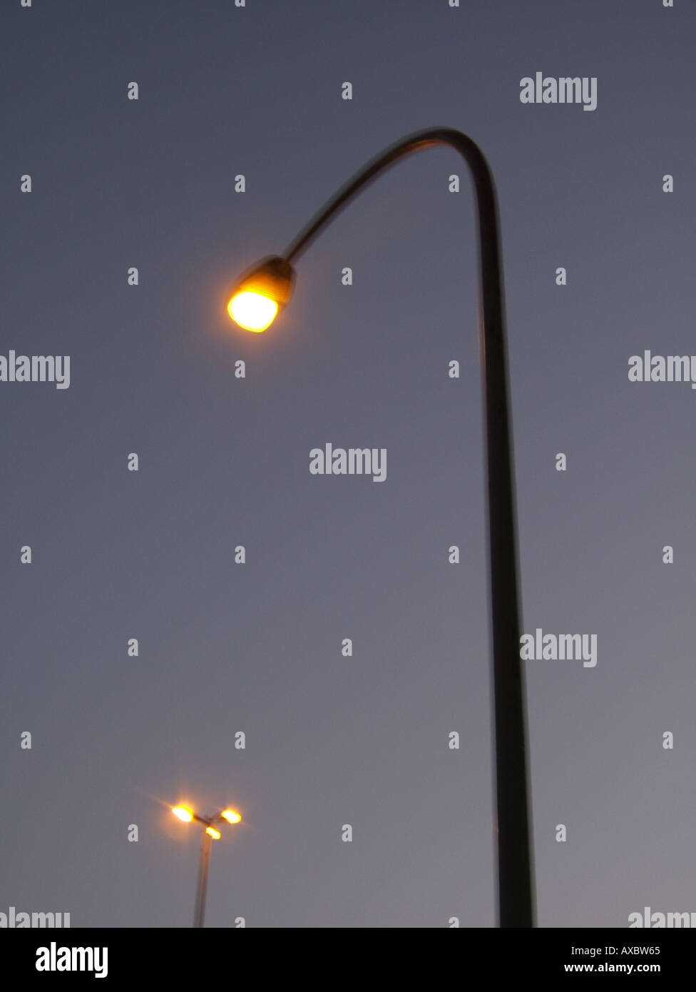 lamp posts at night Stock Photo - Alamy
