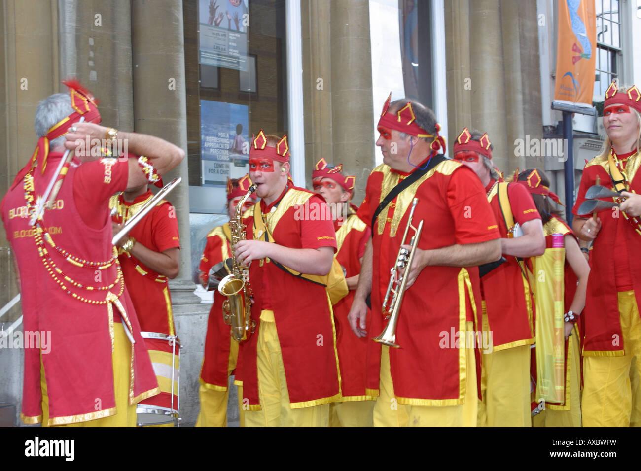 brazilian style carnival dancers dancing costumes Stock Photo - Alamy