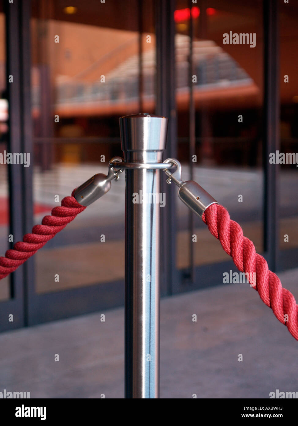 red rope marking restricted access Stock Photo - Alamy