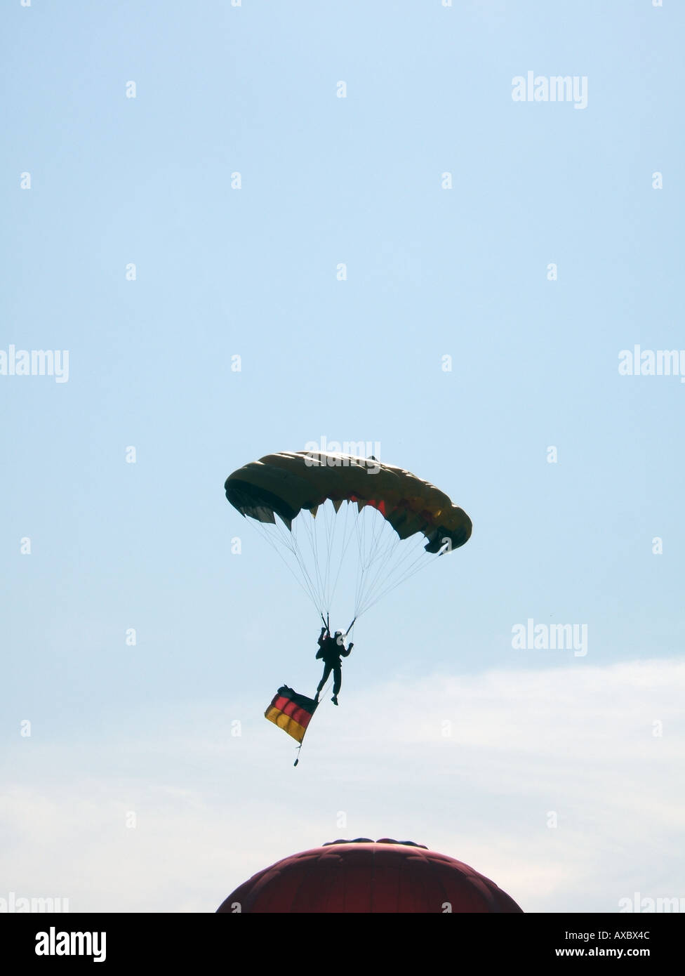 parachutist with german flag Stock Photo - Alamy