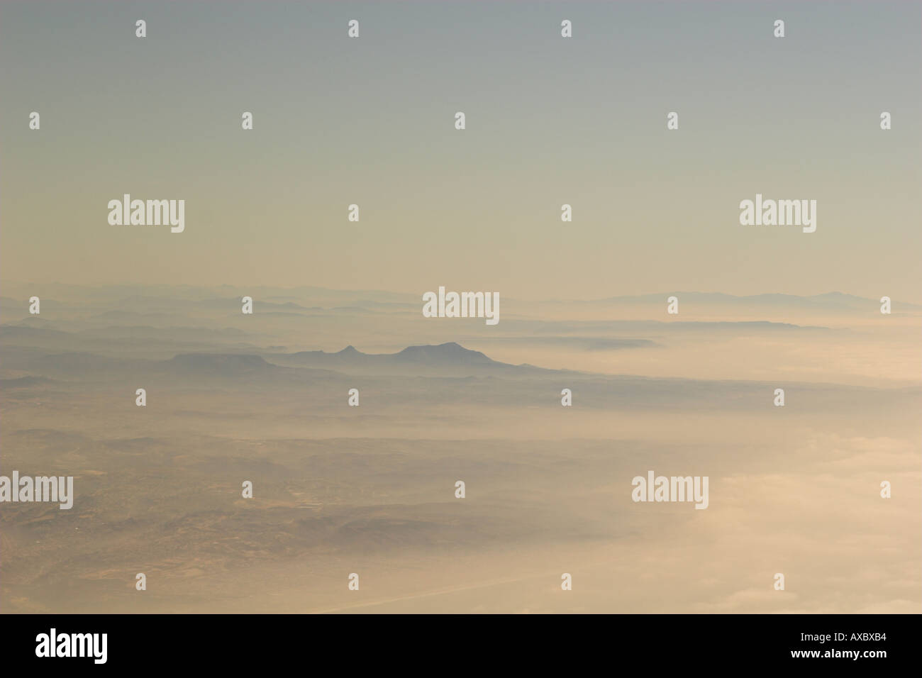 View of high altitude clouds as viewed from airline window Stock Photo ...