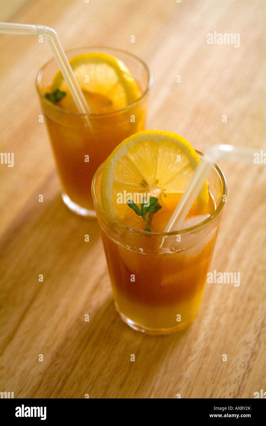 Iced orange tea Stock Photo - Alamy