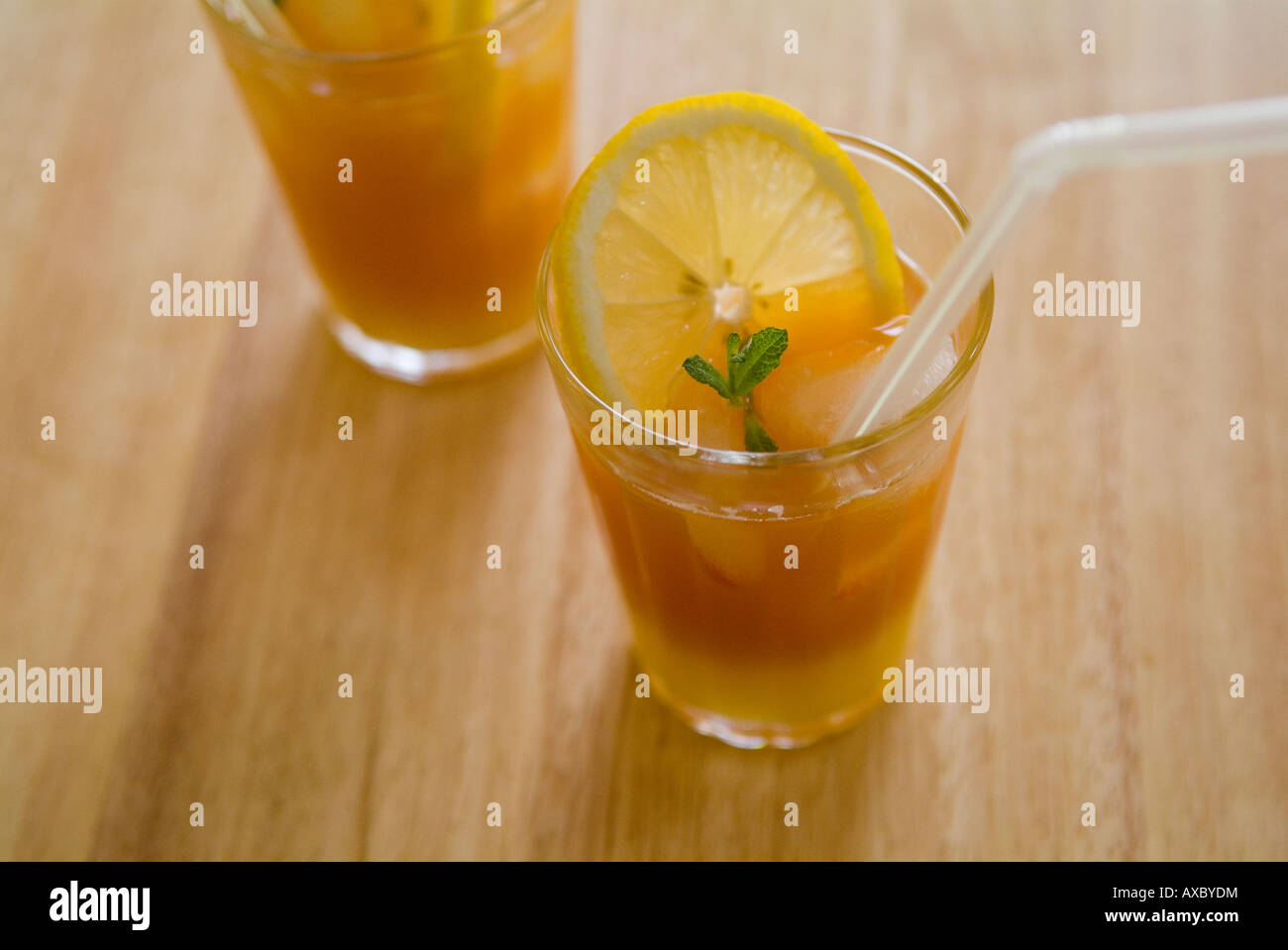 Iced orange tea Stock Photo - Alamy