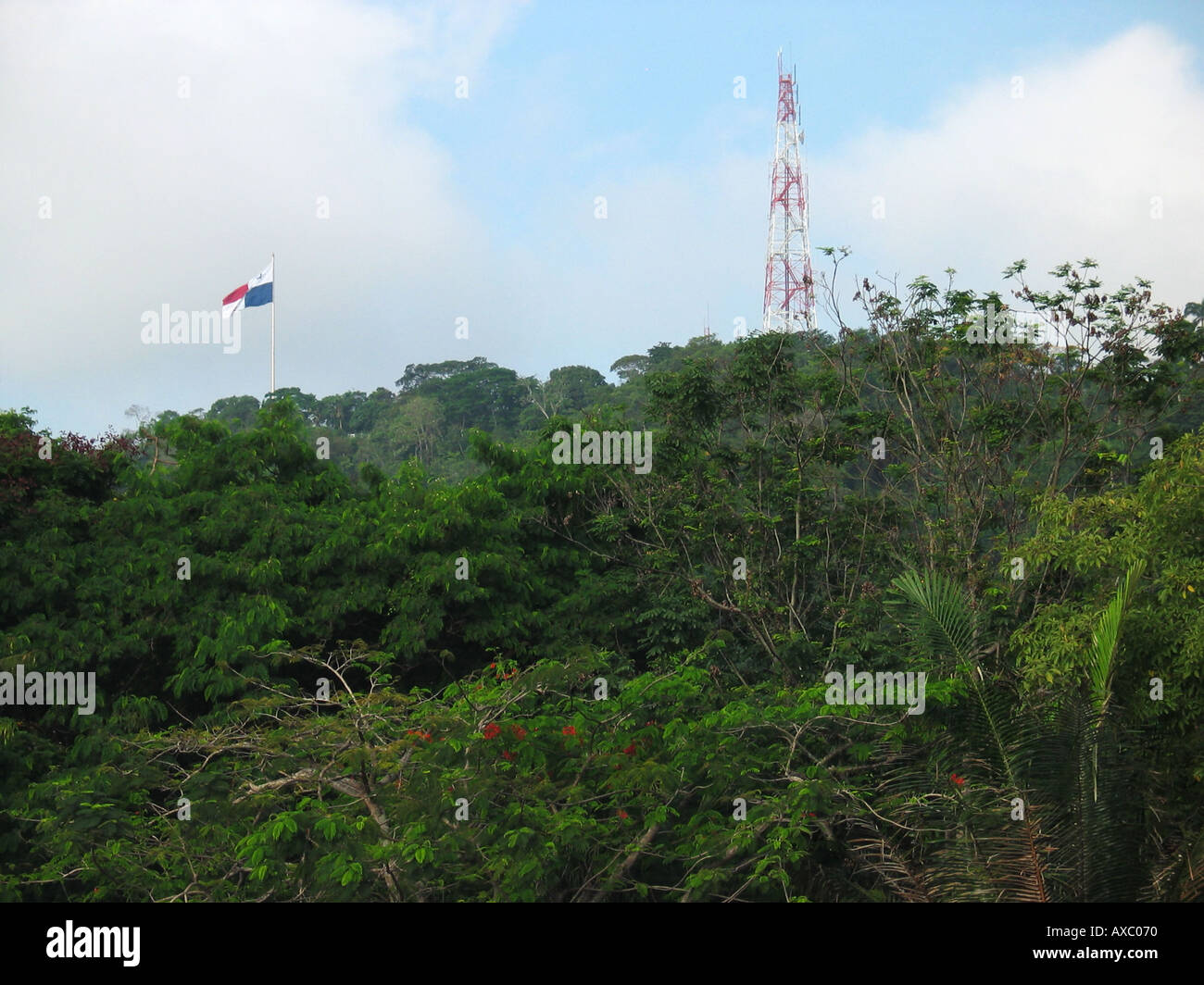 Panama flag at Ancon Hill Stock Photo - Alamy