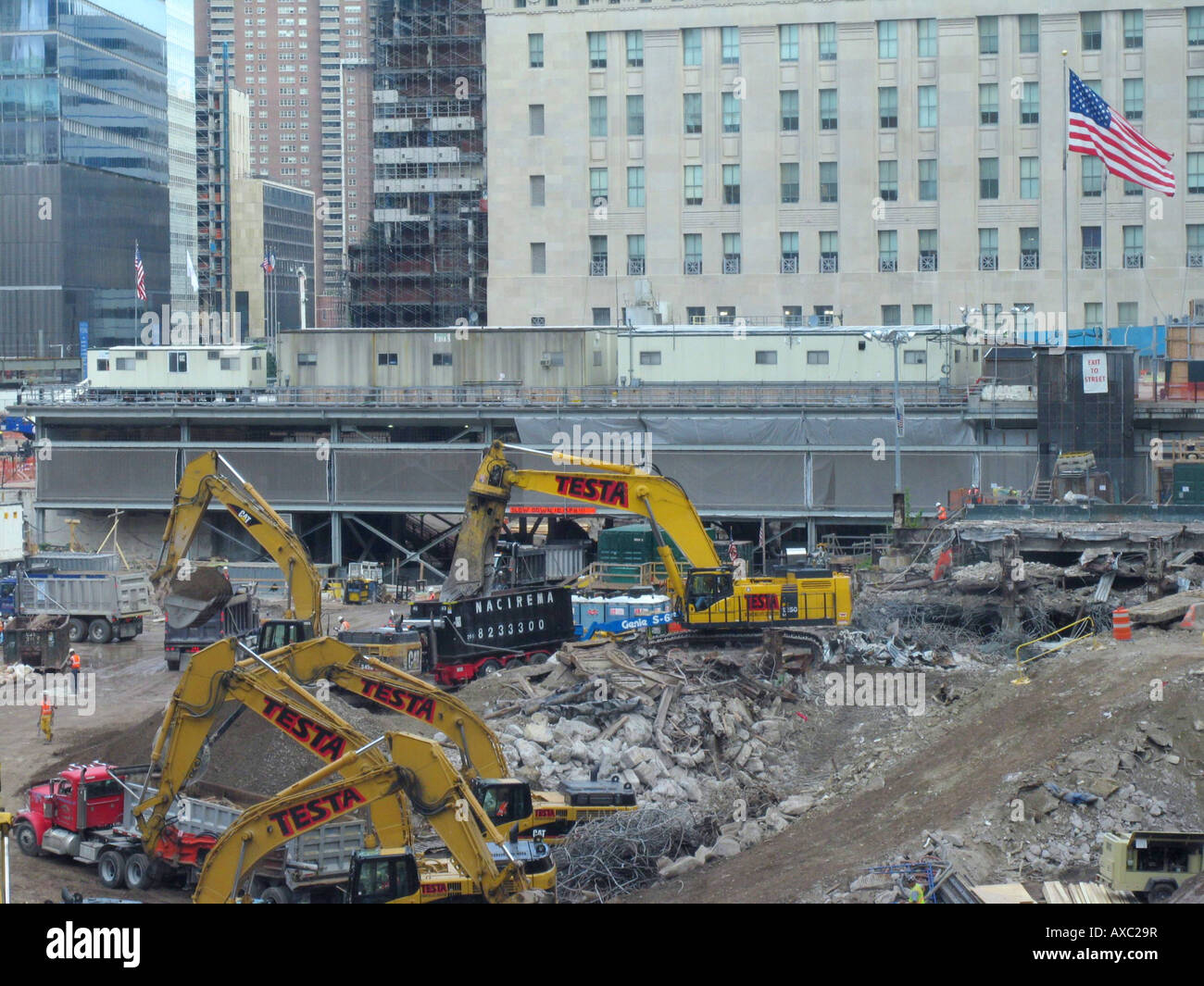 Construction work at Ground Zero, USA, Manhattan, New York Stock Photo ...