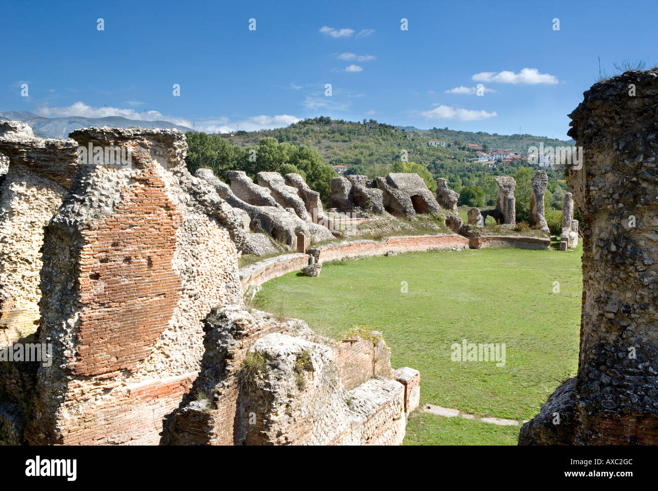 Amiternum Roman Amphitheatre near L Aquila Abruzzo Italy Stock Photo ...