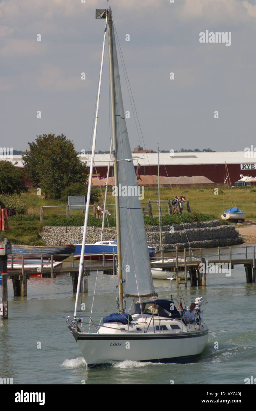 leisure sailing sailor cruising boat high tide river rother rye east ...