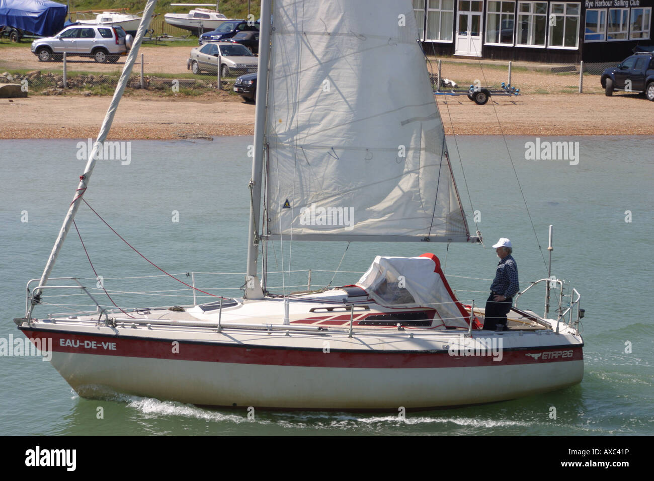 leisure sailing sailor cruising boat high tide river rother rye east ...