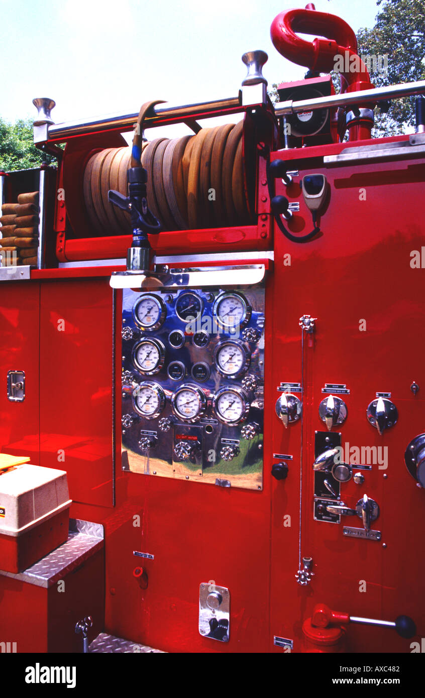 Fire Engine Control Panel Stock Photo - Alamy