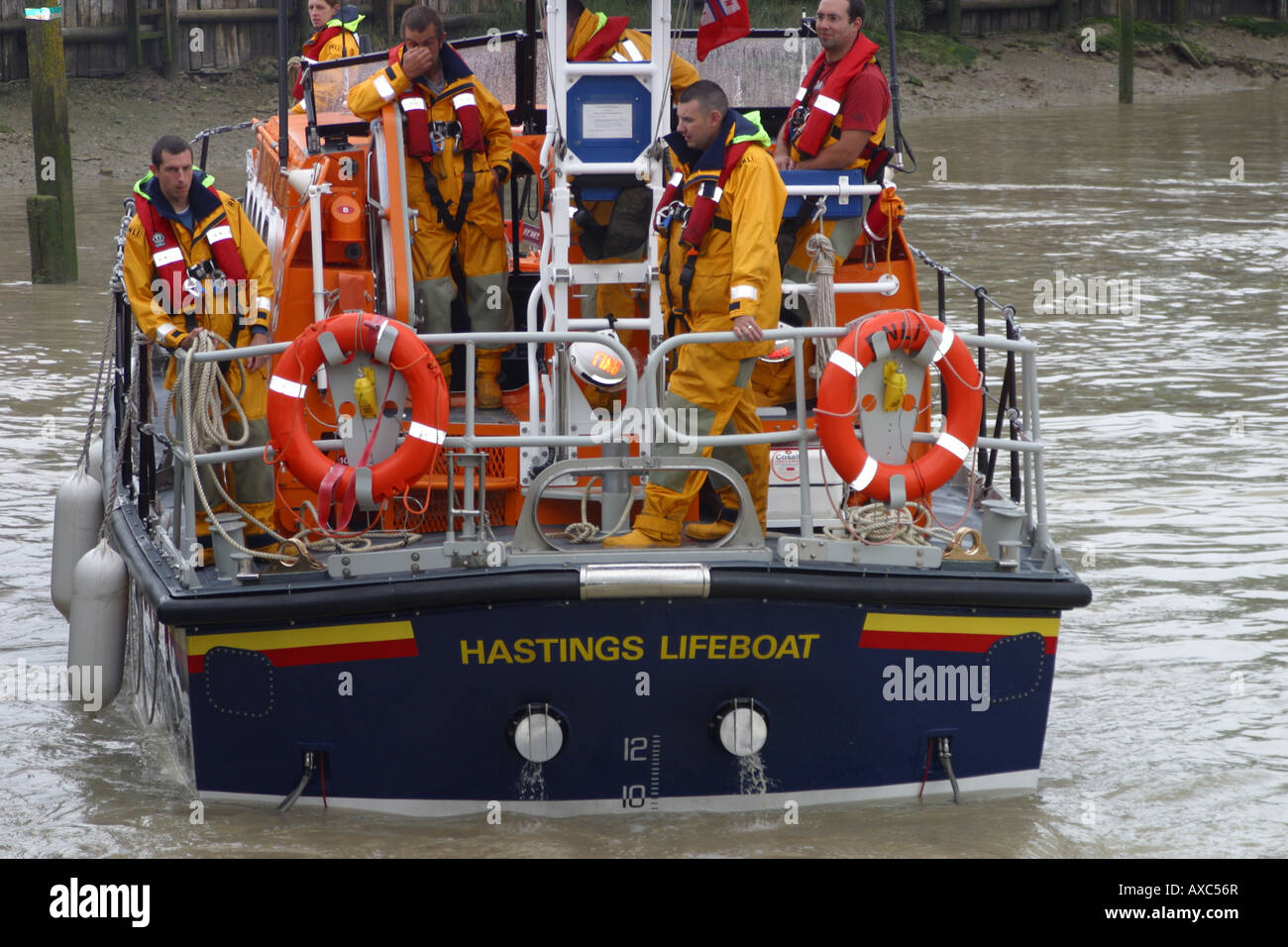 boat race hastings fire brigade patrol river sea river rother rye east ...