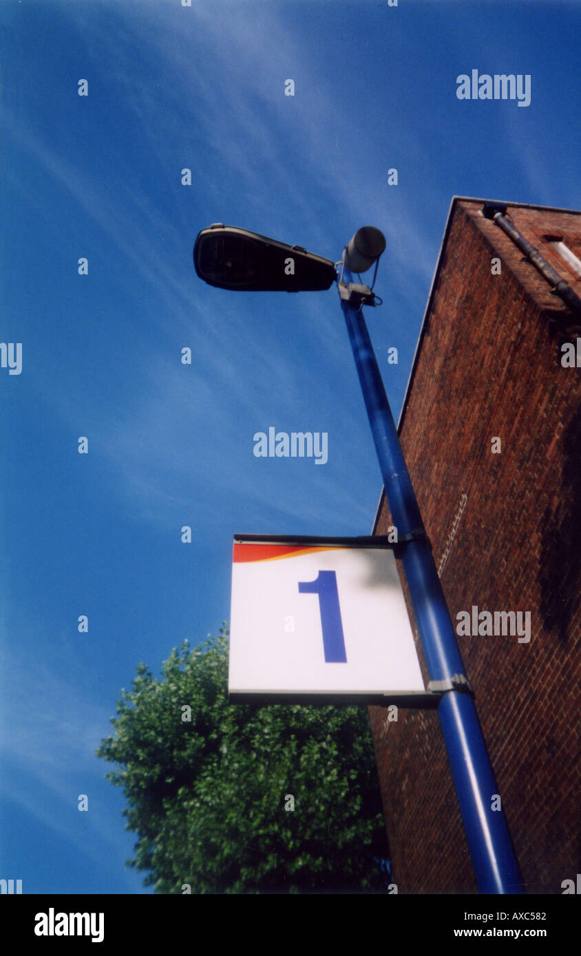 Rail platform sign Mortlake London England Stock Photo - Alamy