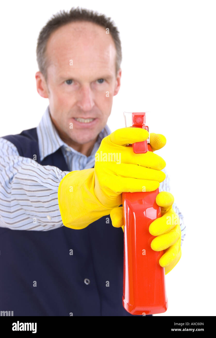 charman shooting with cleaner Stock Photo - Alamy