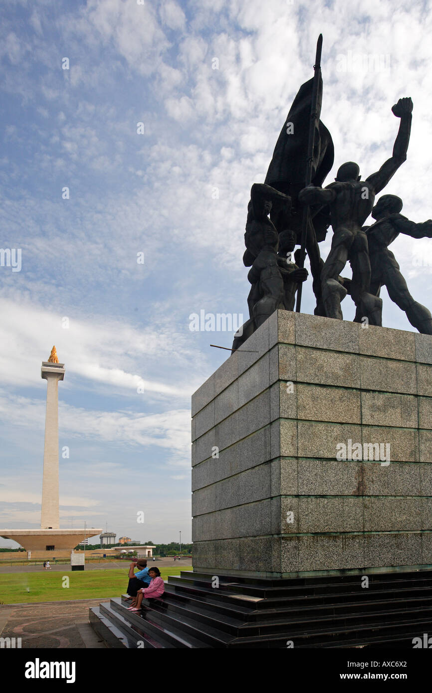 National Monument Merdeka Square Jakarta Indonesia Stock Photo - Alamy