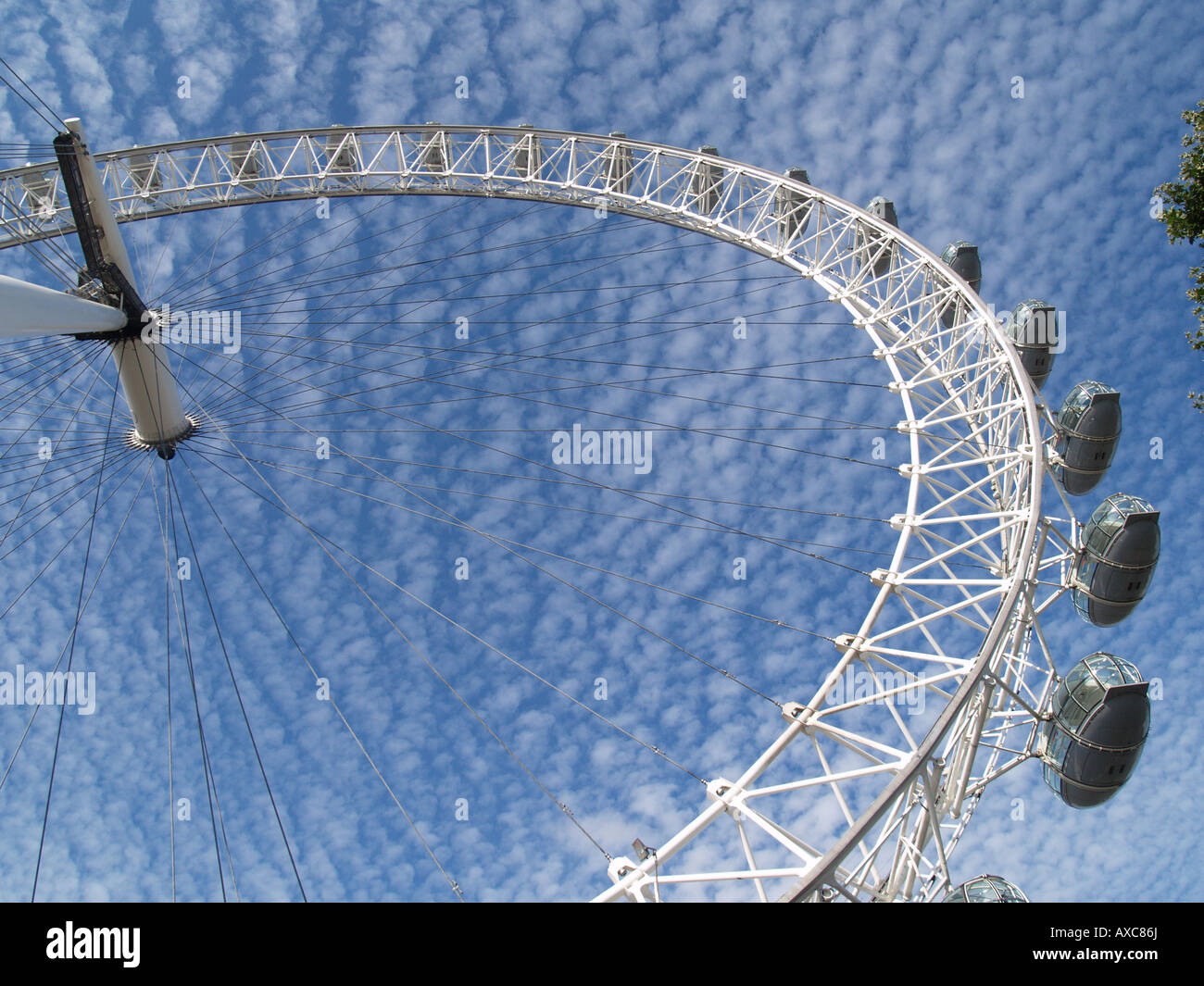 london eye wheel frame capsules hanging rotating southbank river thames ...