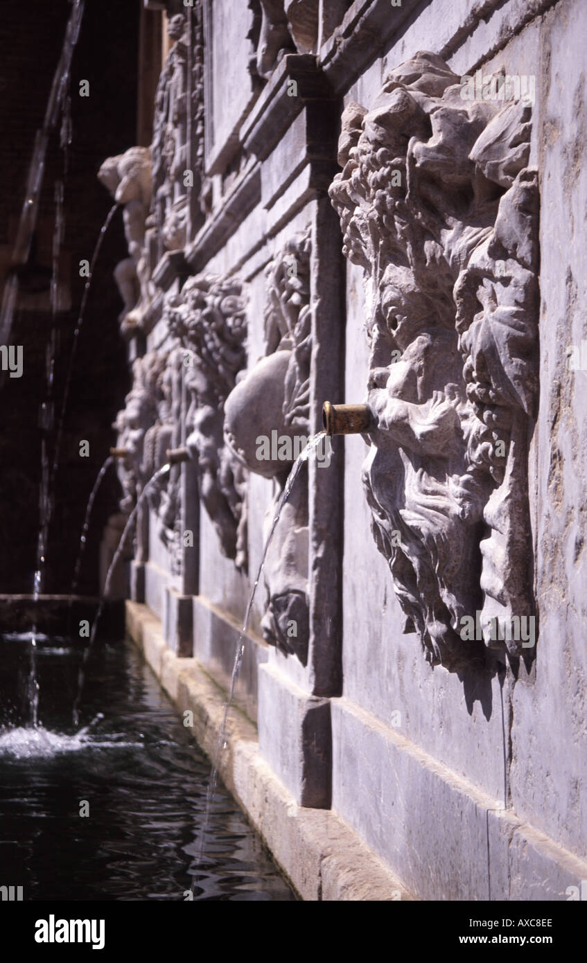Alhambra water feature near the entrance in Granada Spain Stock Photo ...