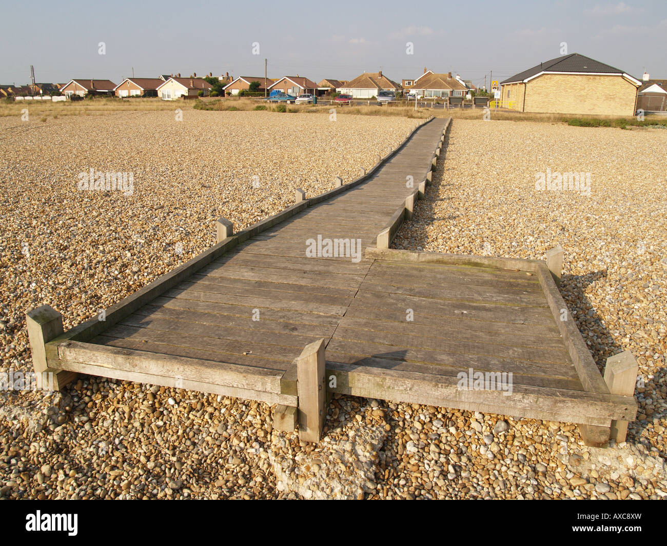 disabled seashore path access decking sand raised Stock Photo - Alamy