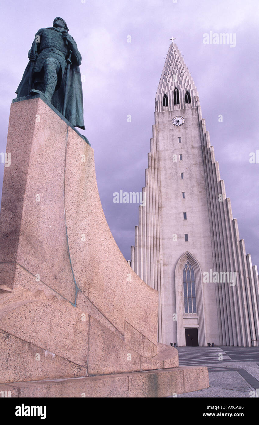 Hallgrimur s Church Hallgrimskirkja in reykjavik in Iceland Stock Photo ...