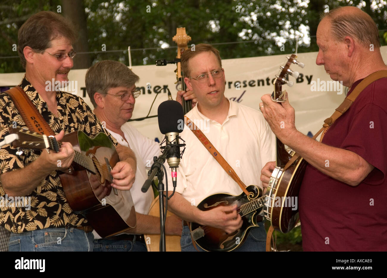 Bluegrass band performing live at an outdoor music event in Sumter ...