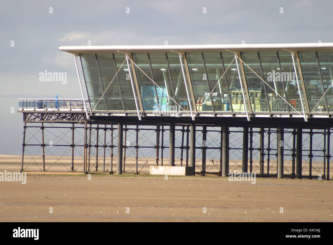 modern end of pier beach sand entertainment venue Stock Photo - Alamy