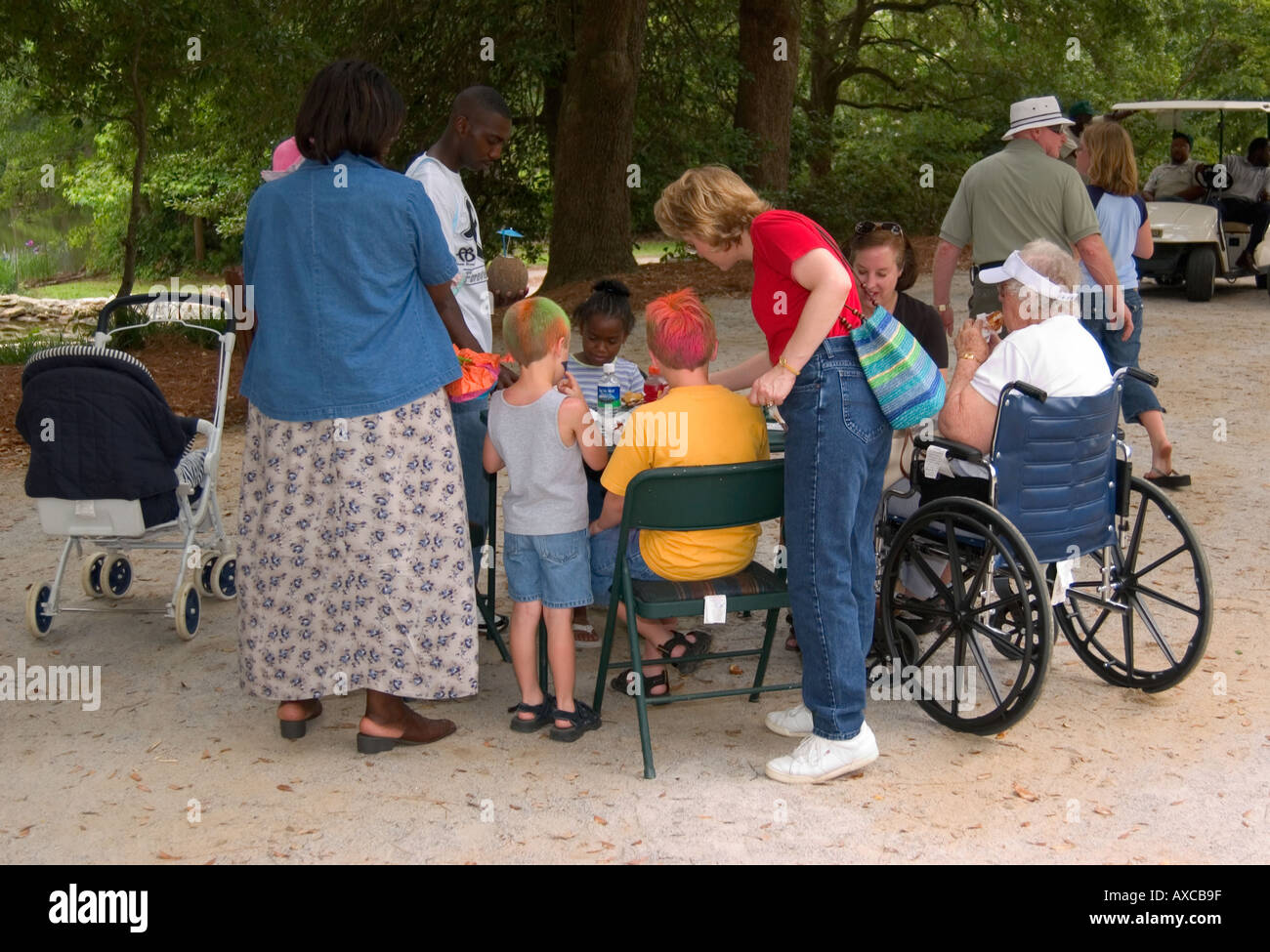Diverse families at picnic hi-res stock photography and images - Alamy