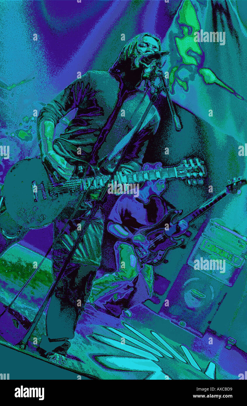 male singer guitarist rock and roll Stock Photo - Alamy