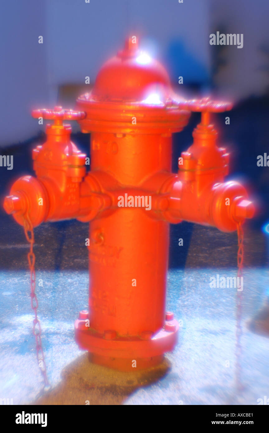 A red fire hydrant Stock Photo - Alamy