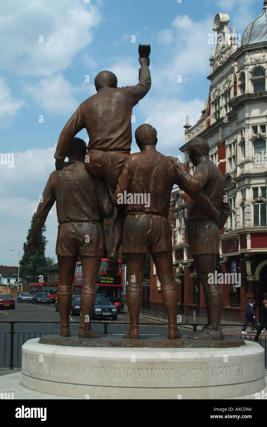 Upton Park close to West Ham United football ground statue of Bobby ...