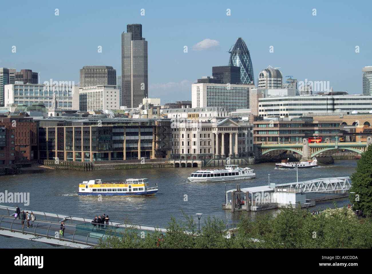 London river Thames and city of London skyline Stock Photo - Alamy