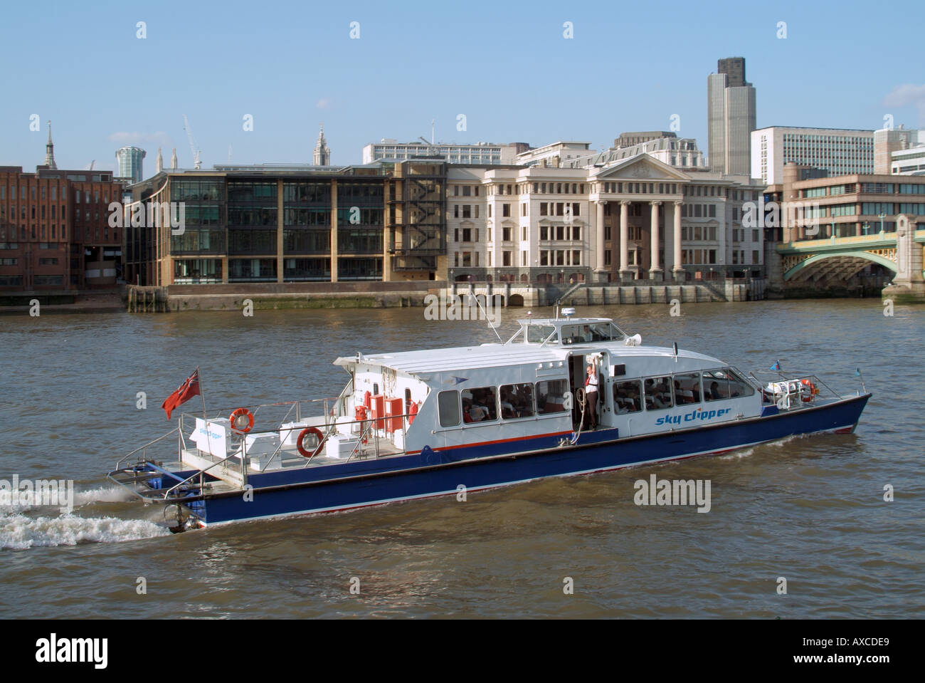 London river Thames Sky Clipper fast high speed commuter riverboat ...