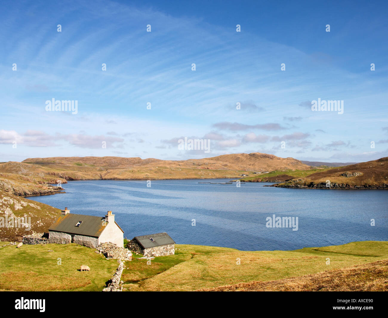 Mangaster Voe Shetland Stock Photo - Alamy