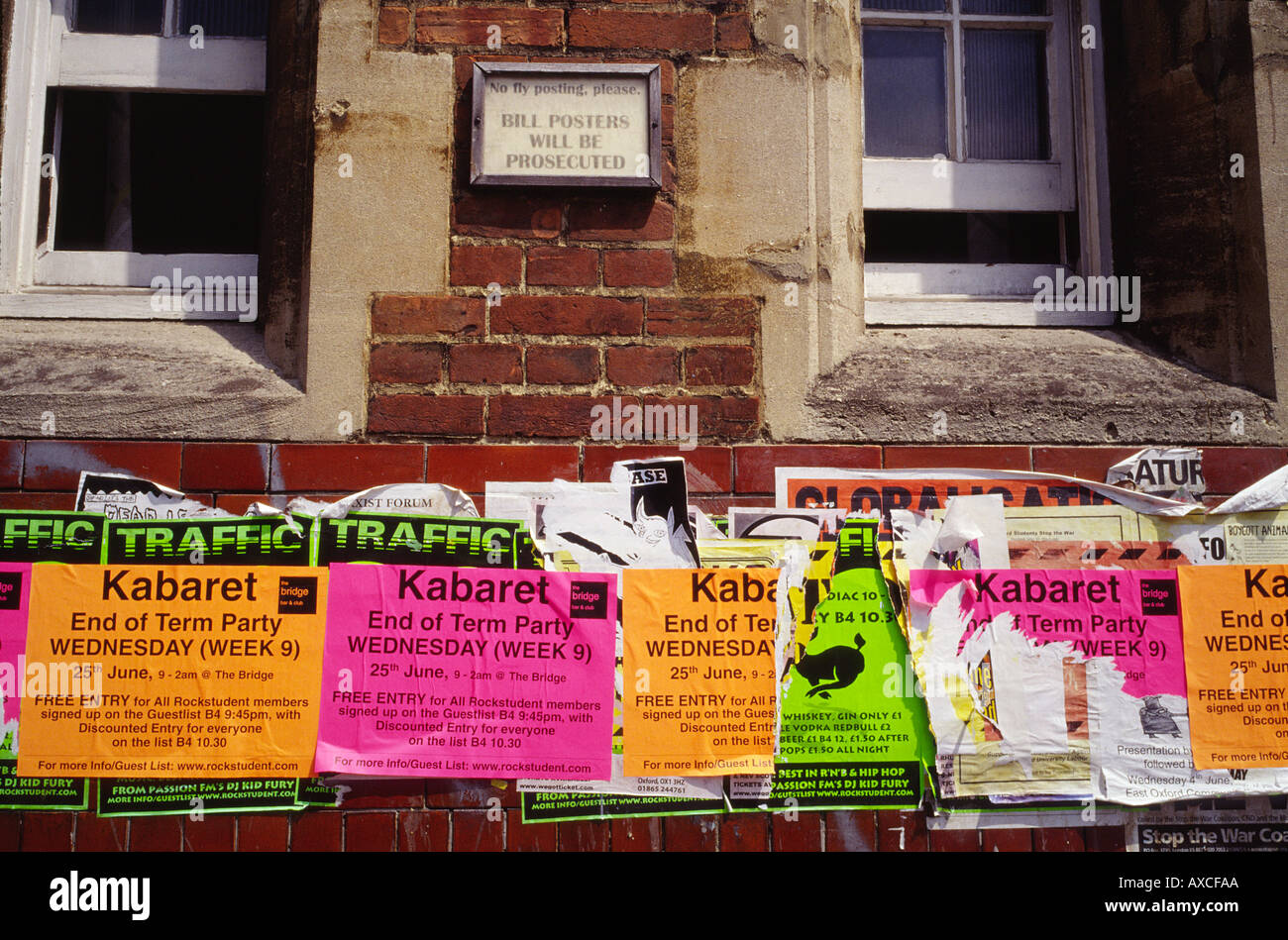 Bill posters will be prosecuted Stock Photo - Alamy