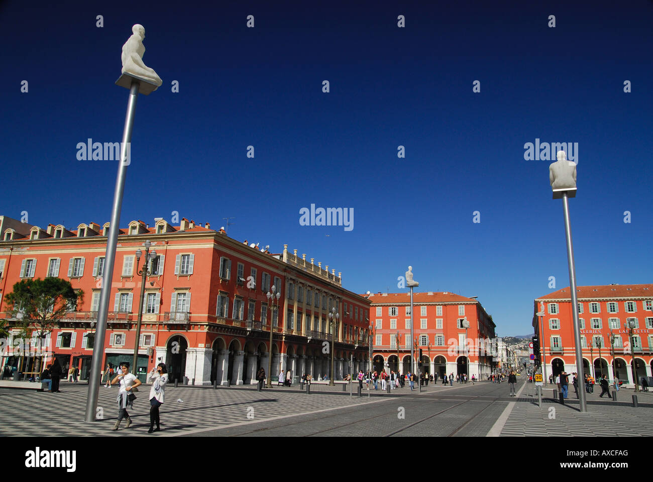 Refurbished Place Massena square leading into Avenue Jean Medicin, Nice ...