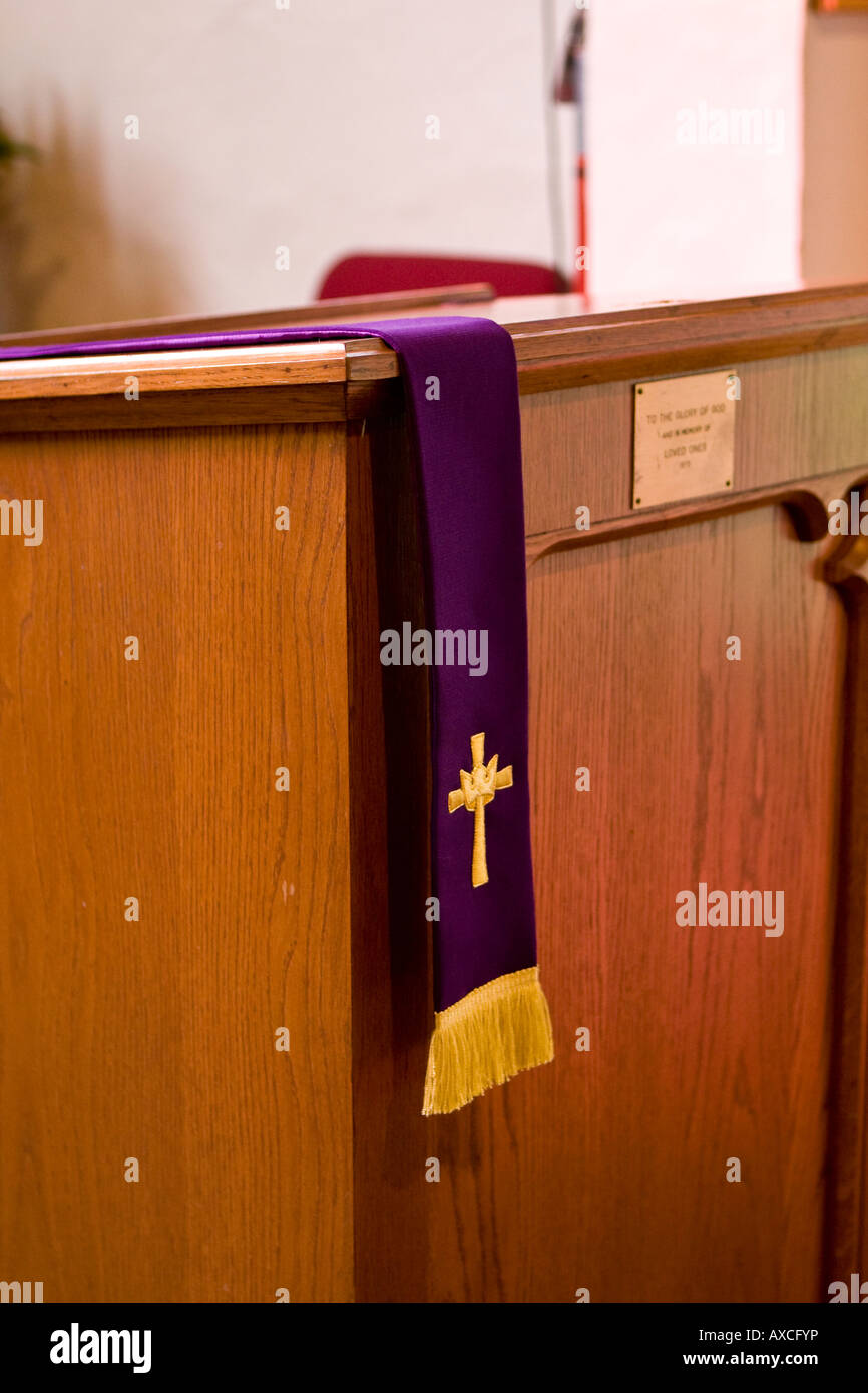 Religious Vestment on a Church Lectern Stock Photo - Alamy