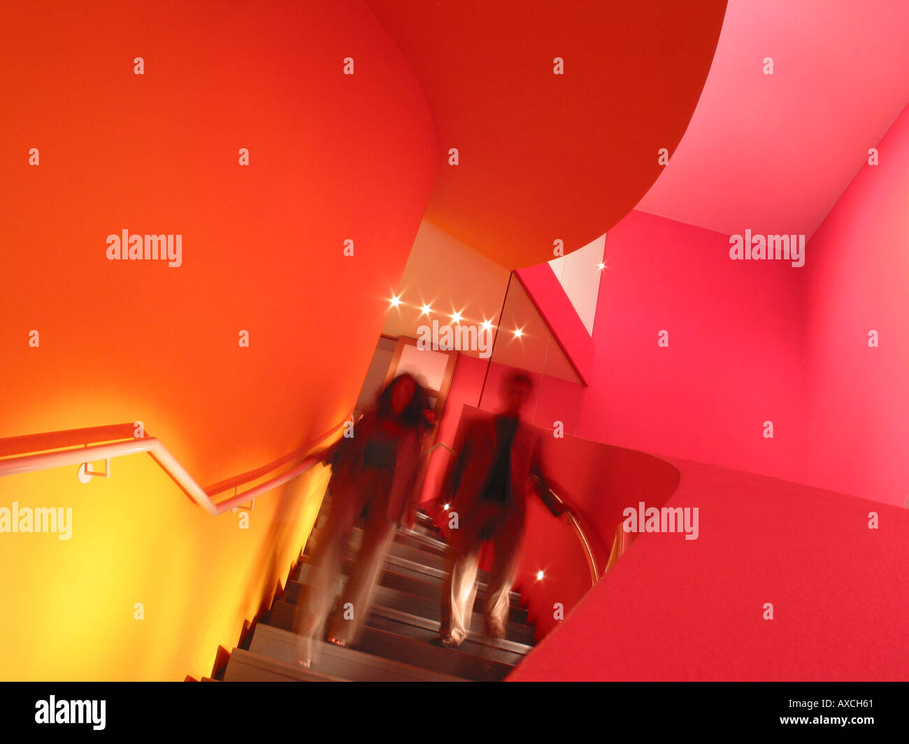 People descending stairs groninger museum hi-res stock photography and ...