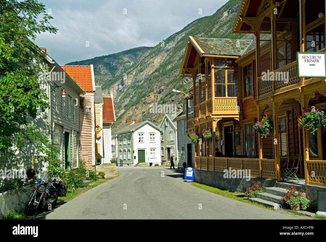 Laerdalsoyri old district.Laerdal.Norway Stock Photo - Alamy